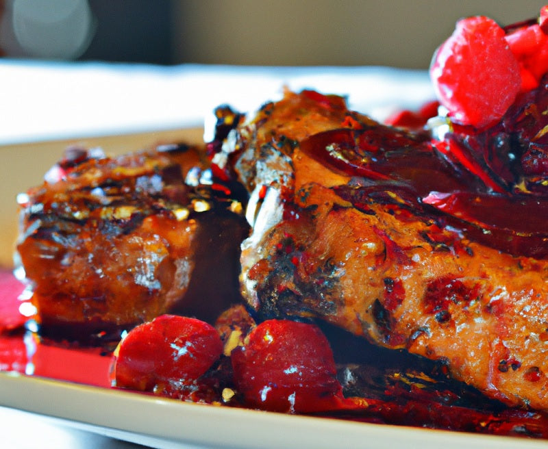 Glazed Raspberry Chocolate Reaper Pork Chops Recipe | Furious Sauces
