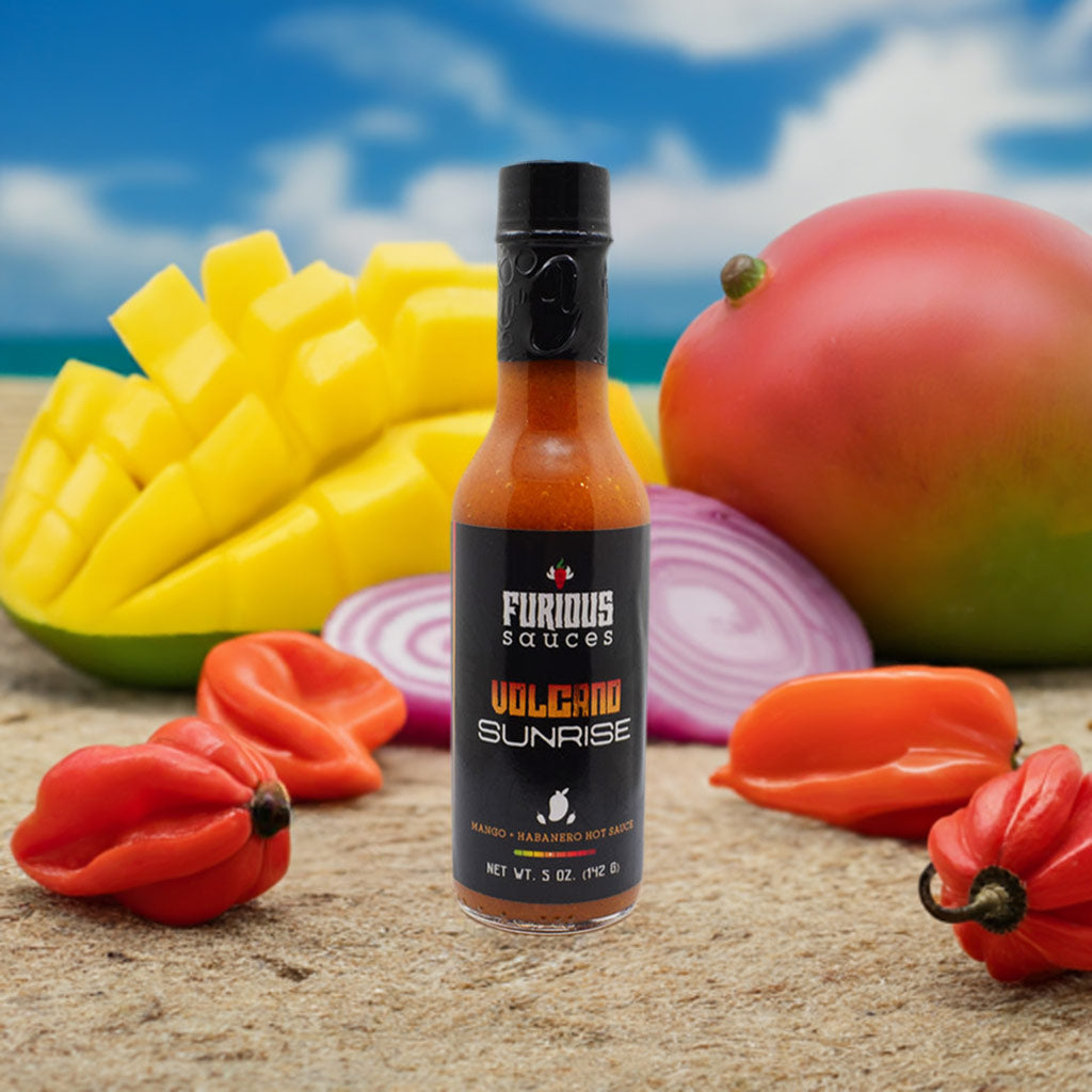 Volcano Sunrise (Mango-Habanero) Hot Sauce | Furious Sauces